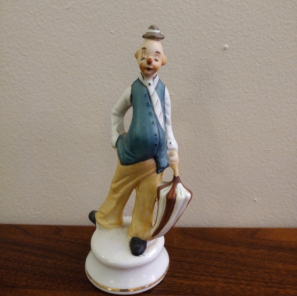 None | Other | Vintage Hobo Derby 6 4 Clown Bisque Figurine | Poshmark